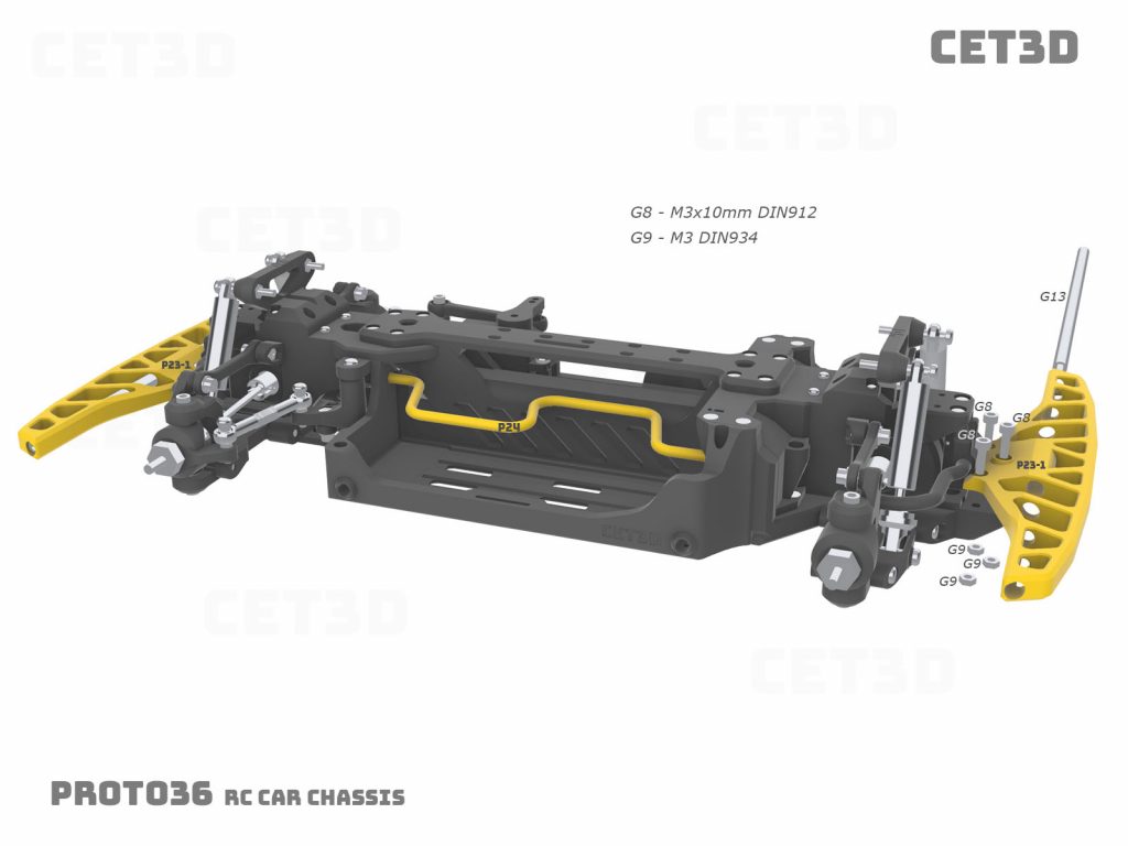Montaje y partes 3D del PROTO36 RC Car - CET3D
