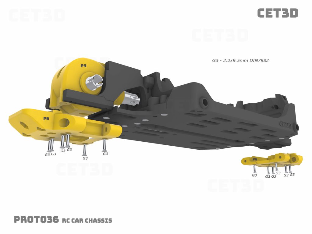 Montaje y partes 3D del PROTO36 RC Car - CET3D