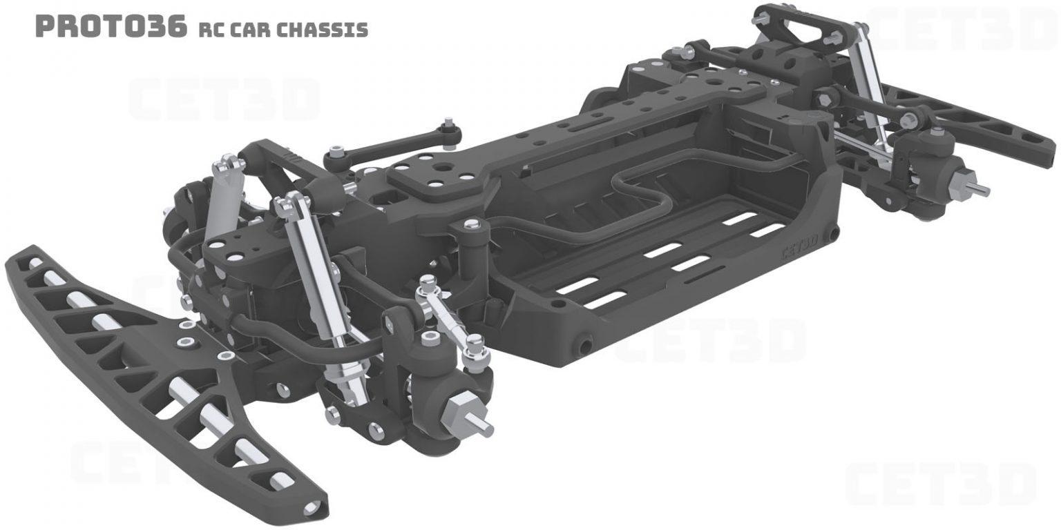 Montaje y partes 3D del PROTO36 RC Car - CET3D